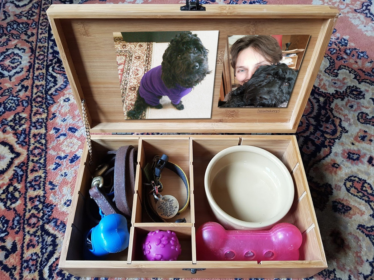 Wood Pet Memorial Boxes and Treat Organizers Adjustable