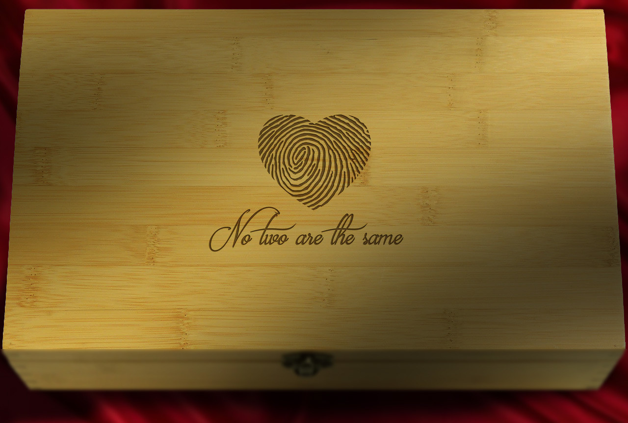 Love and Hearts Gift & Keepsake Boxes - Bamboo Organizers