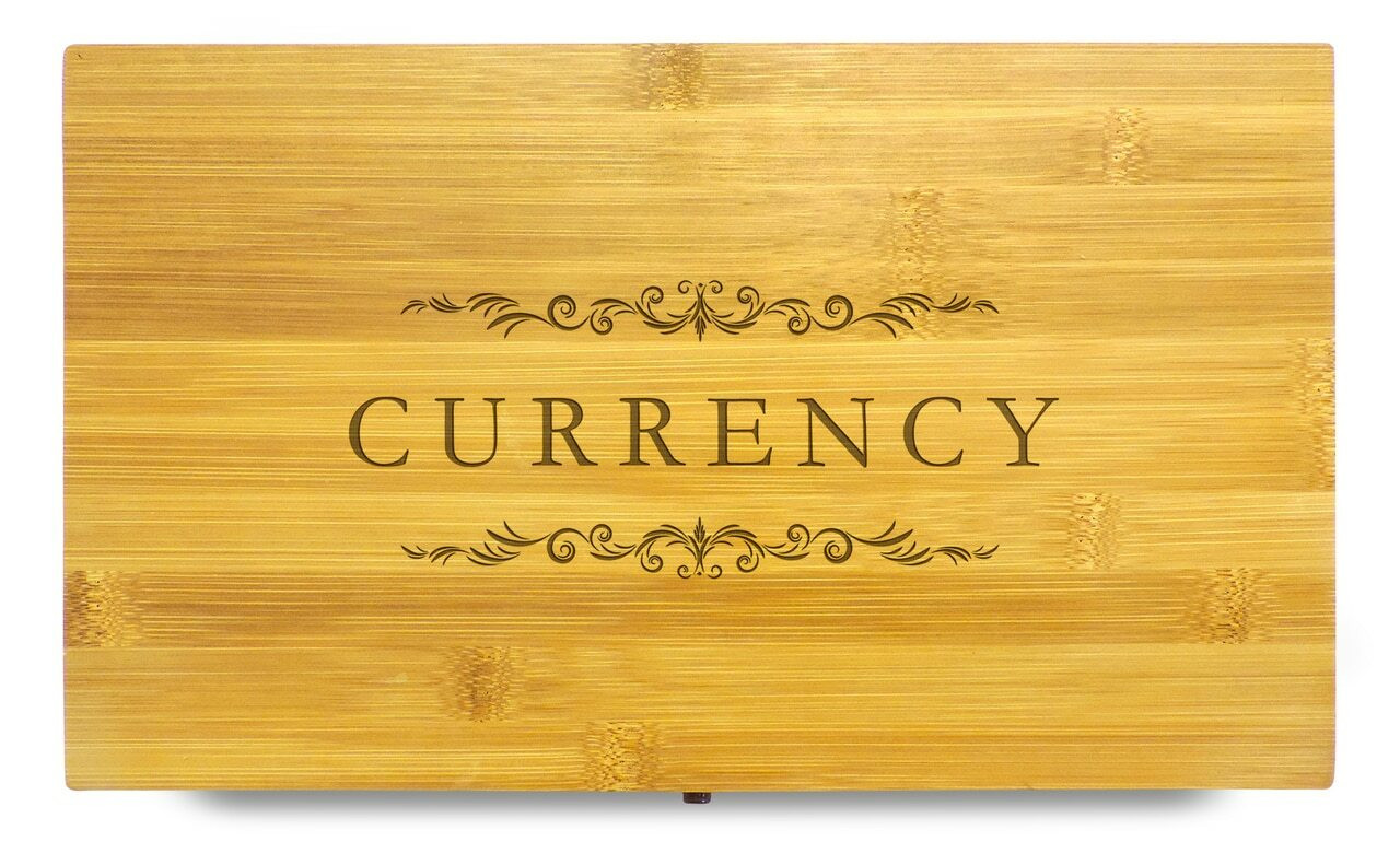 Currencies Money Multikeep Box Adjustable Bamboo Wood Organizer - Buy ...
