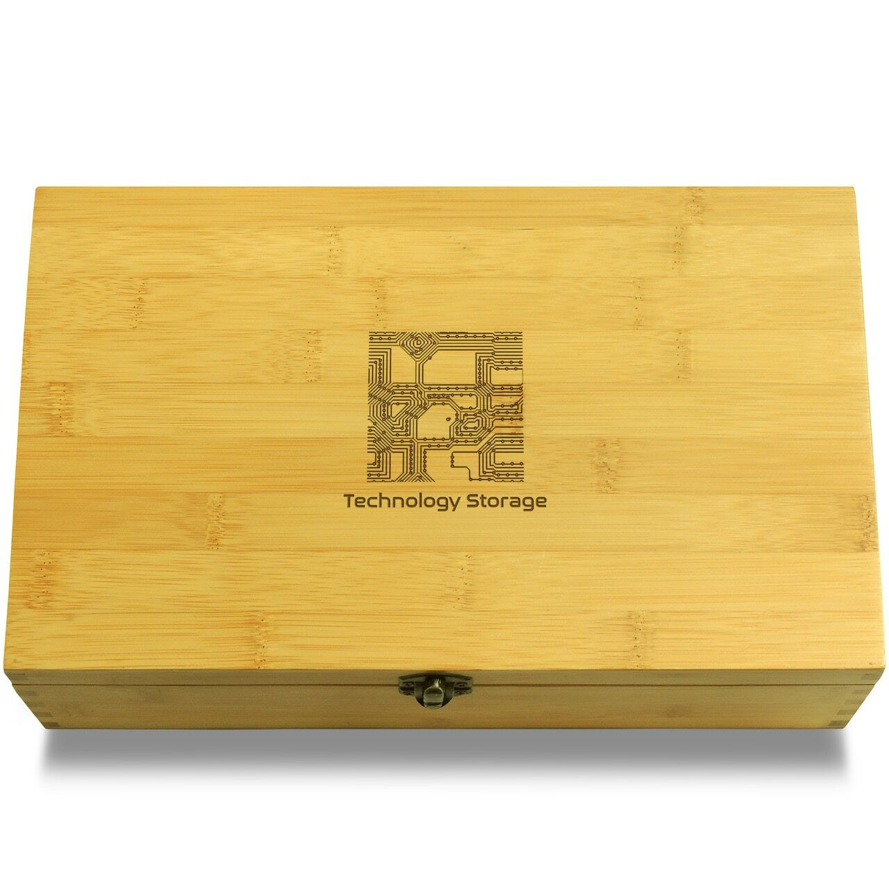 Technology Storage Technology Multikeep Box Adjustable Bamboo Wood ...