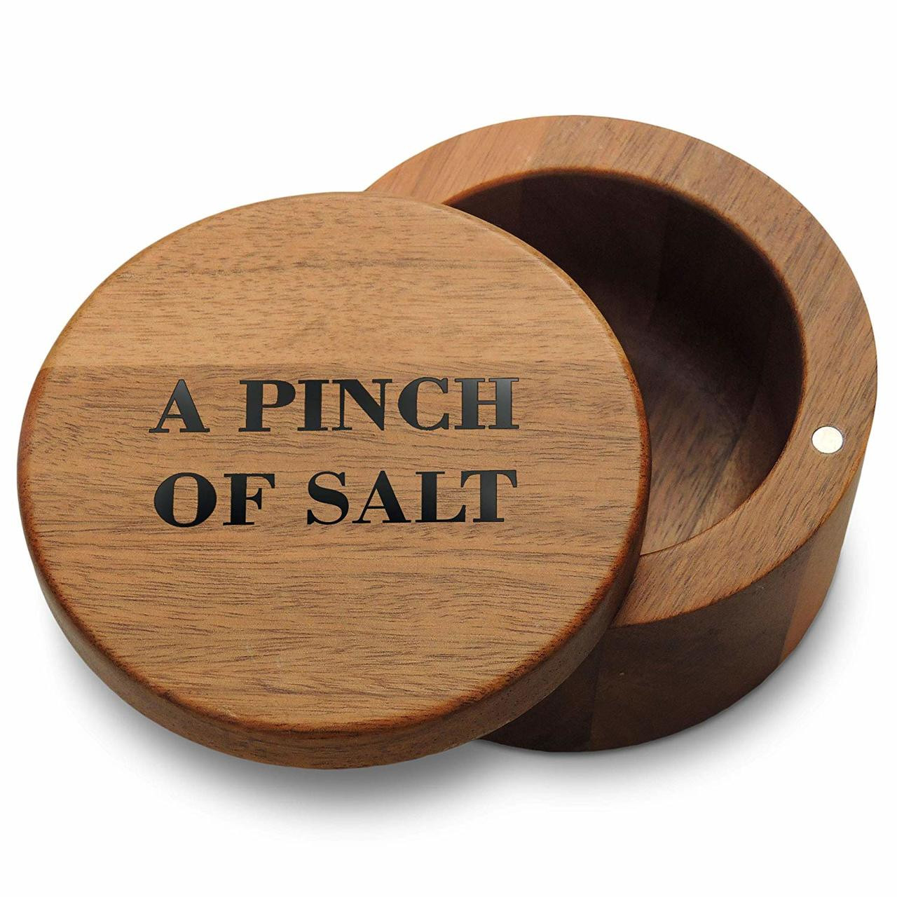 Personalized Acacia Salt Box