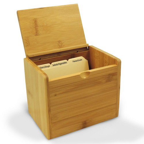Mother & Daughter Personalized Bamboo Recipe Card Box
