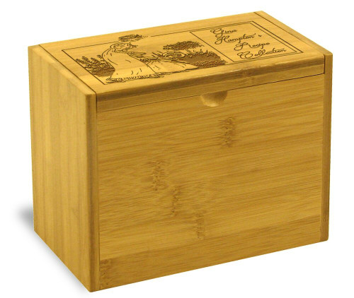 Mother & Daughter Personalized Bamboo Recipe Card Box