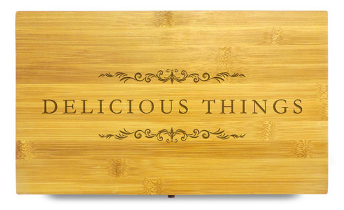 Delicious Things Dinner Party Box Adjustable Wood Organizer