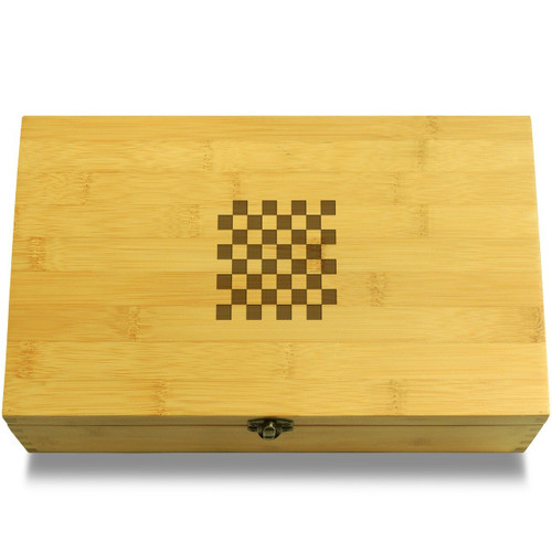 Checkerboard Board Game Multikeep Box Adjustable Bamboo Wood Organizer ...