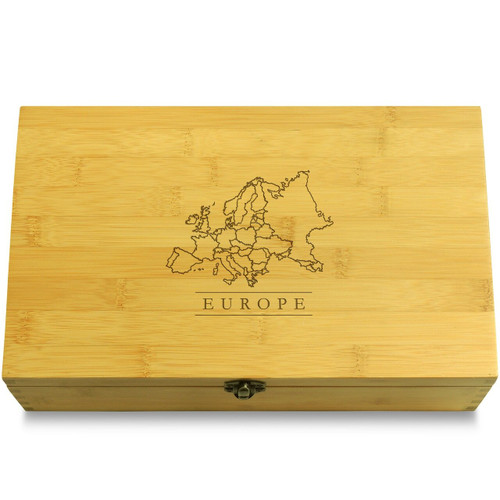 Europe Map Europe Multikeep Box Adjustable Bamboo Wood Organizer - Buy ...