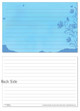 Buy 4x6 Recipe Card Online Blue Butterflies Silhouette Note card