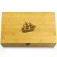 Pirate Graphic Boy Box Adjustable Bamboo Wood Organizer
