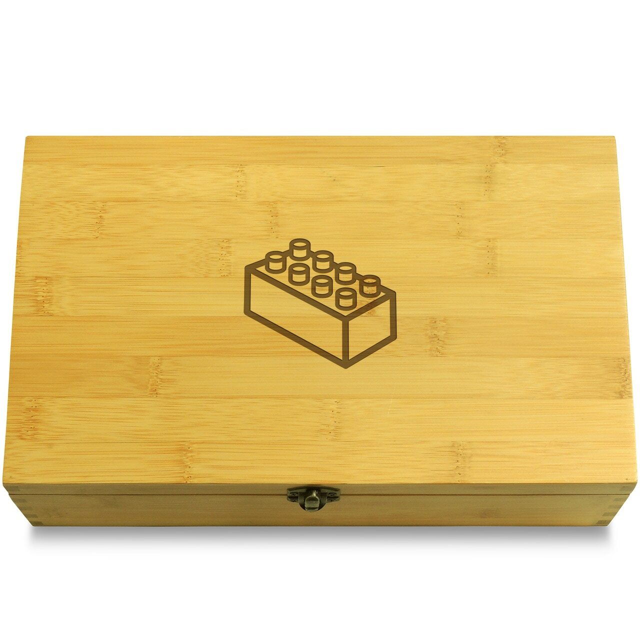 Building Block Toys Box Adjustable Bamboo Wood Organizer