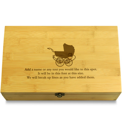 Stroller Baby Multikeep Box Adjustable Bamboo Wood Organizer