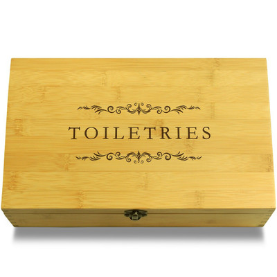 Toiletries Bathroom Multikeep Box Adjustable Bamboo Wood Organizer ...