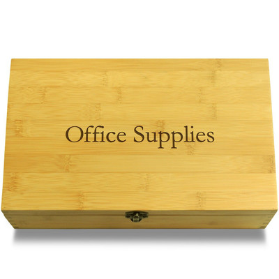 Office/School Supplies Desk Supplies Multikeep Box Adjustable Bamboo ...