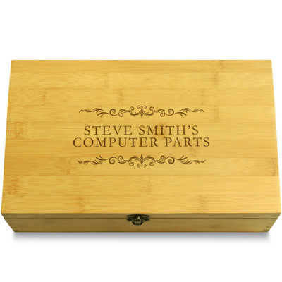 Computer Parts Cf Technology Multikeep Box Adjustable Bamboo Wood ...