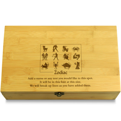 Zodiac Astrological Multikeep Box Adjustable Bamboo Wood Organizer ...
