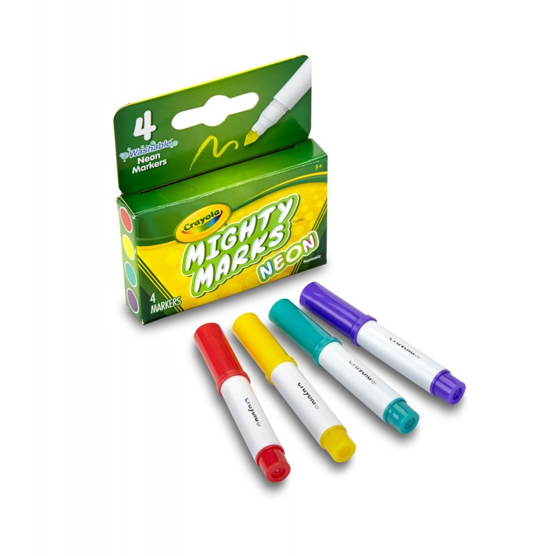 Crayola CRAYOLA - MIGHTY MARKS MARKERS 4 CT. - NEON 587635A000