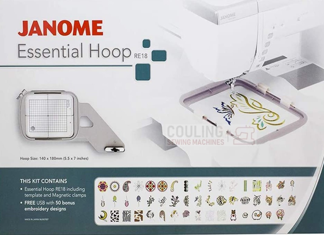 Janome Essential Hoop Kit RE18 MC12000 MC14000 MC15000 Only - Couling ...