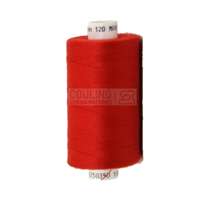 MOON Coats Polyester Sewing & Overlocker Thread 1000m - RED 012 ...