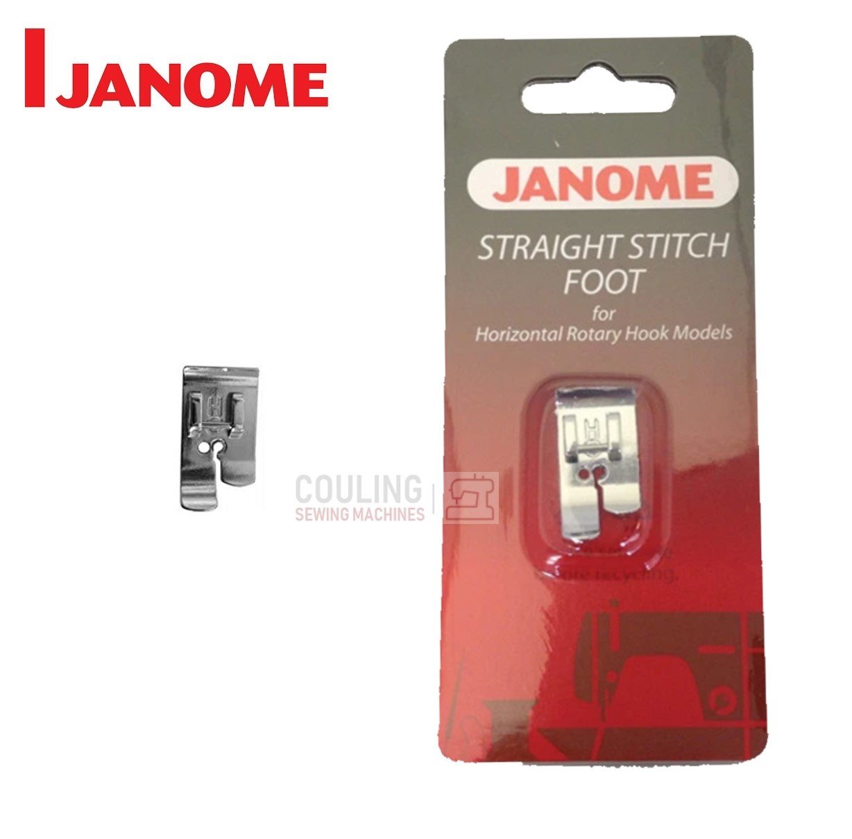 JANOME STRAIGHT STITCH FOOT H - 200331009 - CATEGORY B & C - Couling ...