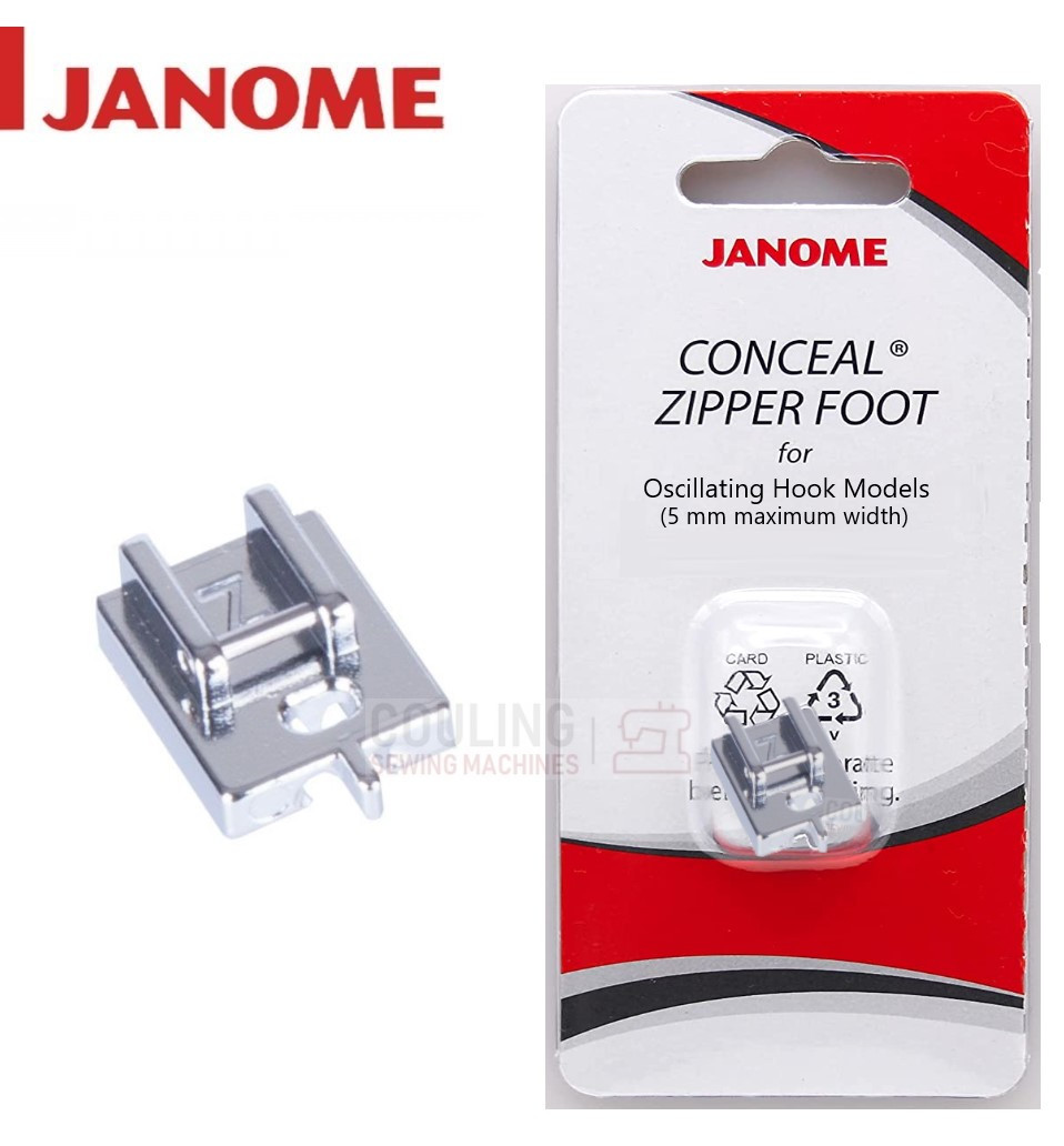 JANOME CONCEAL CONSEALED FOOT Z - 202475002 CATEGORY A - Couling Sewing ...