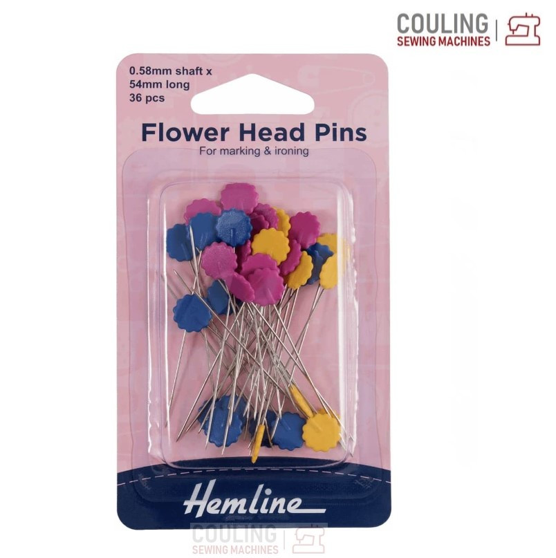 Flower Head Pins For Marking and Ironing Hemline - Couling Sewing Machines