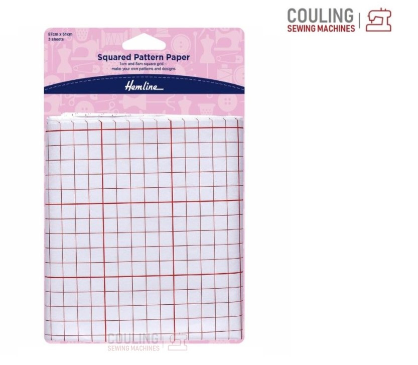 Squared Pattern Paper 3 Sheets 87cm x 61cm - 1cm and 5cm Grid - Couling ...