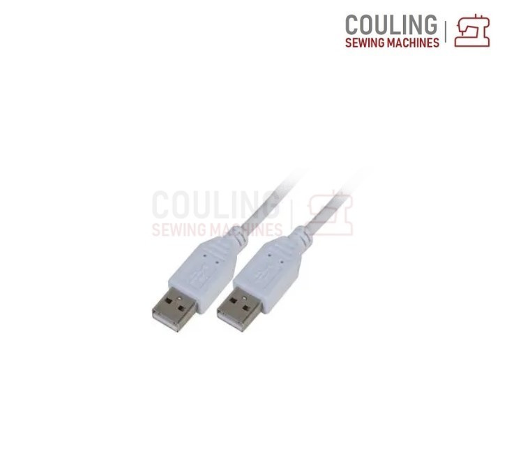 EMBROIDERY MACHINE TRANSFER CABLE 2m - LINK to PC, LAPTOP USB A to A ...