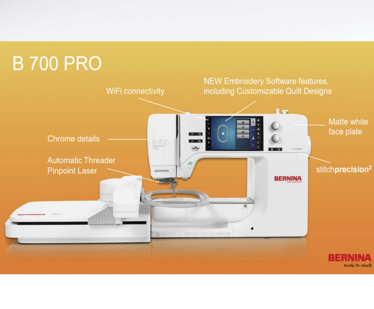 Bernina 700 PRO Embroidery Only Machine - 2025 Latest Model - Couling ...
