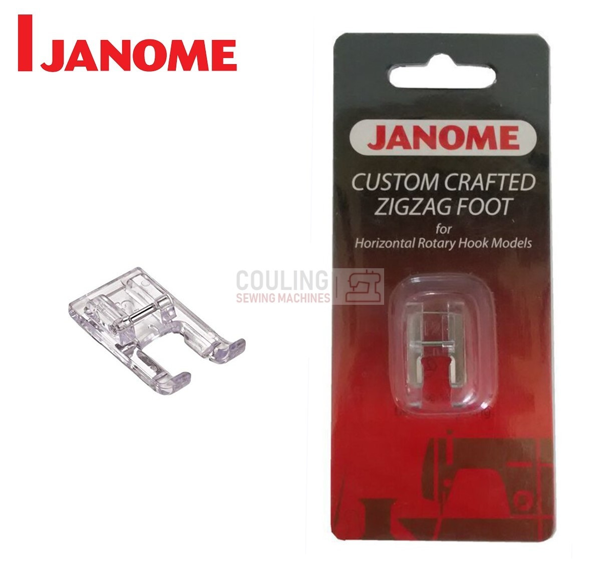 JANOME CUSTOM CRAFTED ZIG-ZAG / SATIN STITCH FOOT F2 - 200137003 ...