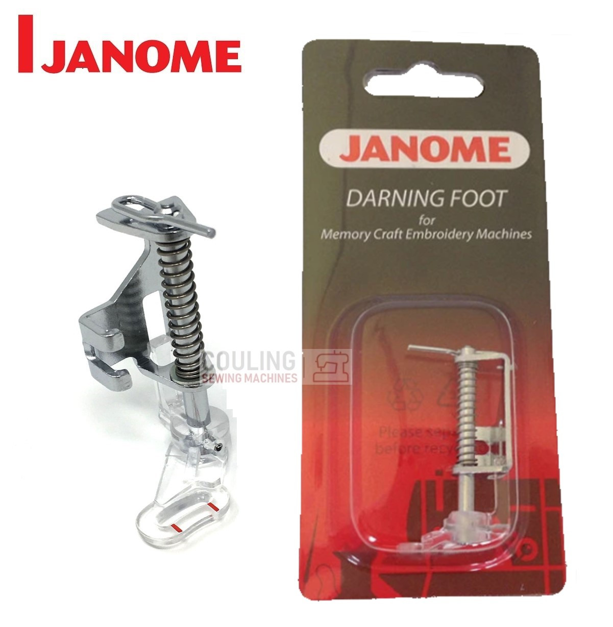 JANOME OPEN TOE FREE MOTION DARNING FOOT - 200337005 - CATEGORY C ...