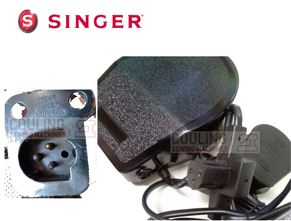 Singer Foot Control Pedal & Lead - BAK 3 Pin 66K 99K 201K 306 401 411 ...