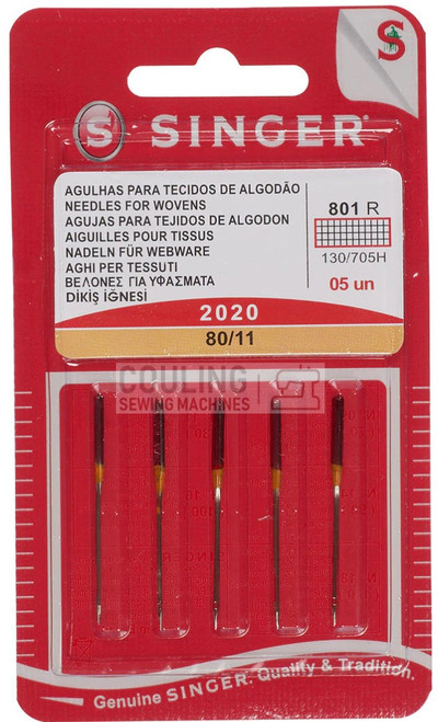 Singer Sewing Machine Needles 2020 Standard 80/12 (80/11) - Couling ...