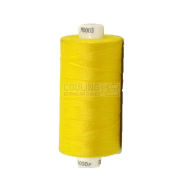 MOON Coats Polyester Sewing & Overlocker Thread 1000m - BRIGHT YELLOW ...