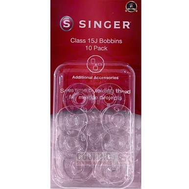 Singer Class 15J Plastic Bobbins - 10PK Genuine Packaged 250052413 ...