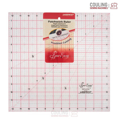 Sew Easy Square Quilting Template Ruler EXTRA LARGE 12.5" x 12.5 ...
