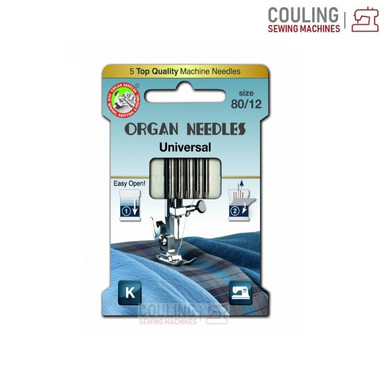 Organ Domestic Sewing Machine Standard Universal Needles - Size 80/12 ...