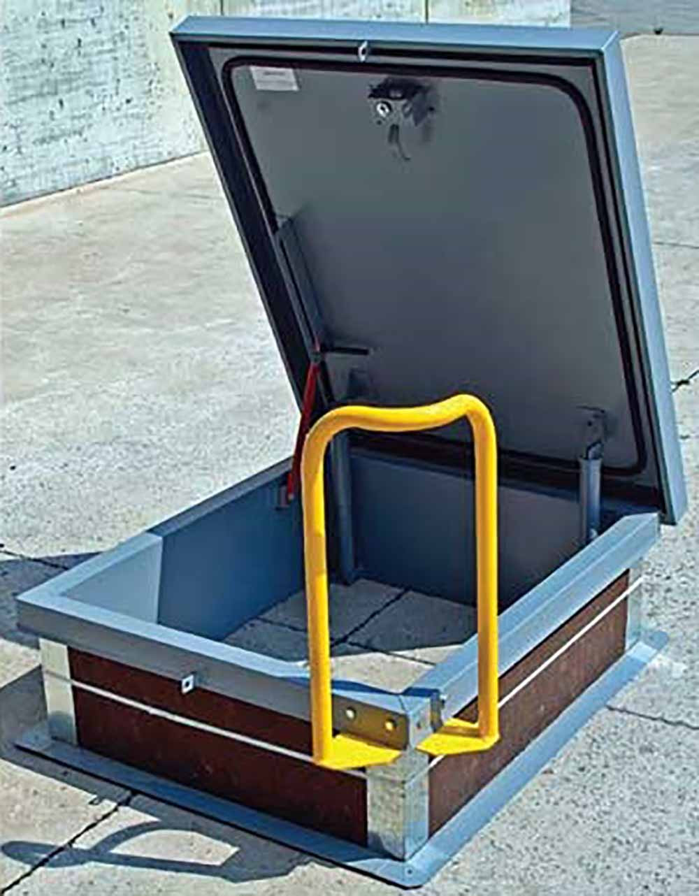 48" x 48" Galvanized Equipment Roof Hatch - Single Leaf