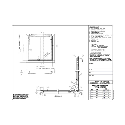 30" x 30" Steel Floor Door - Angle Frame - 150 PSF