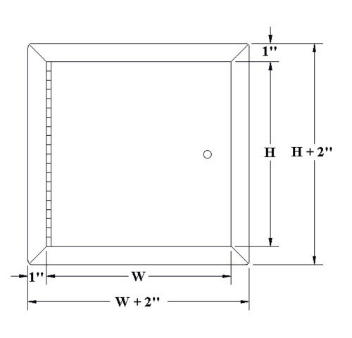 8" x 8" - Fire Rated Un-Insulated Access Door with Flange