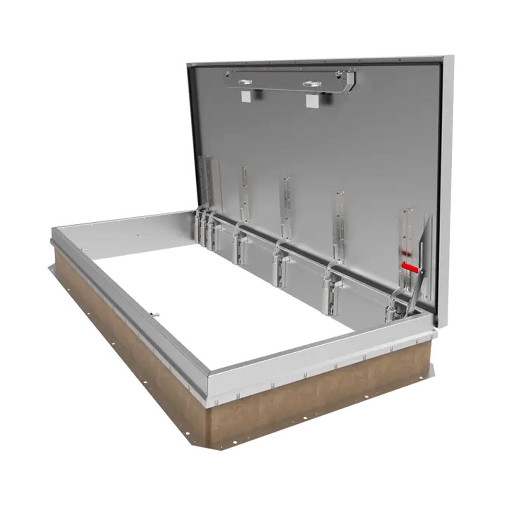 36" x 30" Security Roof Hatch - Aluminum Cover & Steel Curb