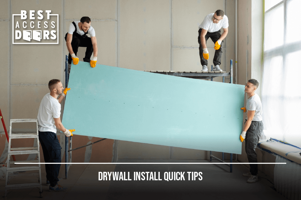 Drywall Install Quick Tips - Best Access Doors