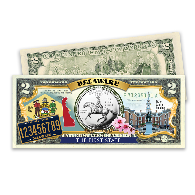State Quarter U.S. Legal Tender $2 Bill - National Collector's Mint