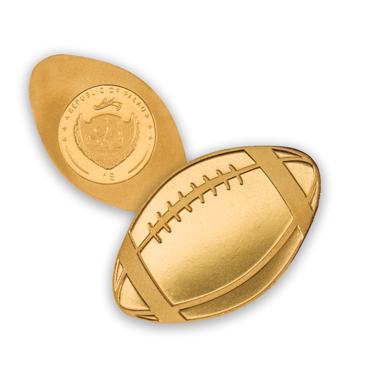 .9999 Pure Gold Football $1 Coin - National Collector's Mint