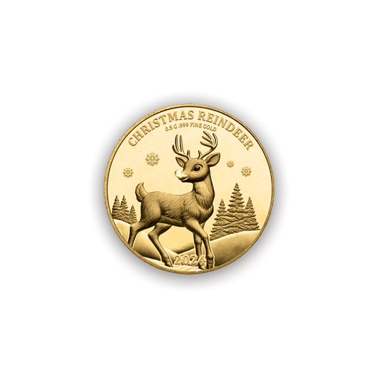 2024 Christmas Reindeer Pure Gold Coin