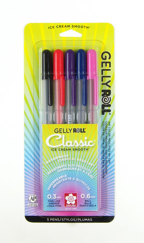 37379 Sakura GELLY ROLL CLASSIC 06 FINE - 5 PK - ASST