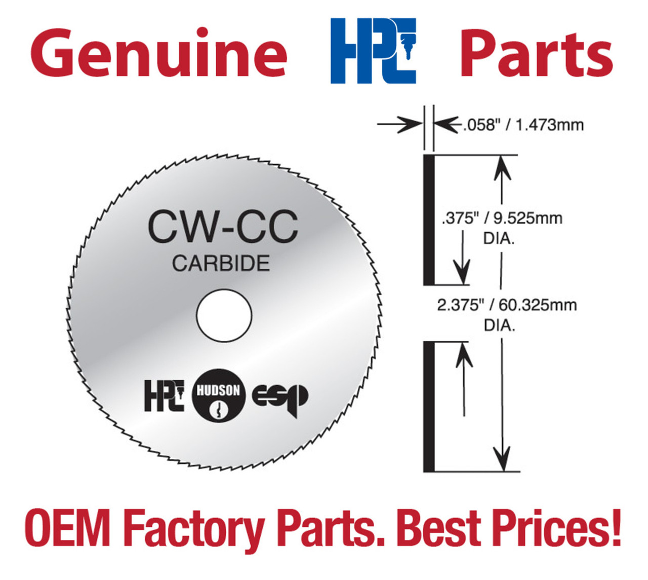 HPC CW-CC | HPC Key Machine Slotter Cutting Wheel