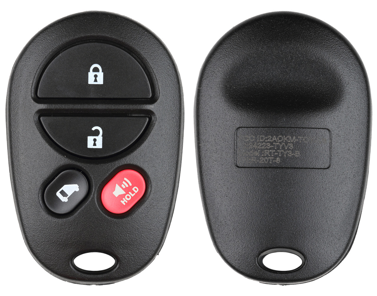 Replacement Toyota 4 Button Car Remote - Ilco RHK-TOY-4B3