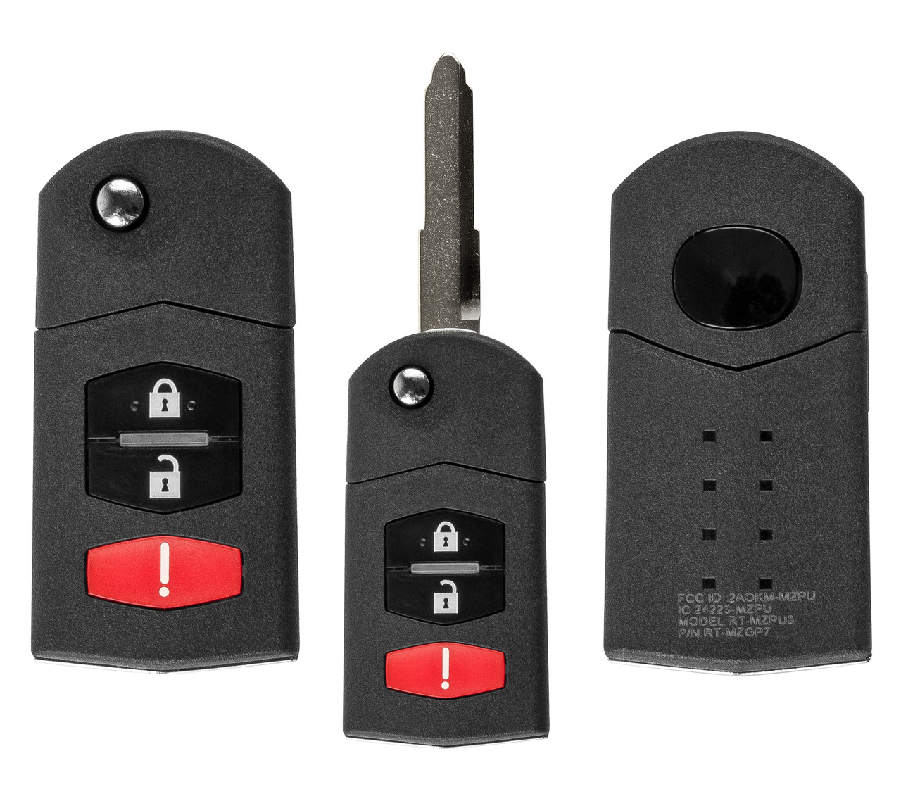 Replacement Mazda 3 Button Car Key | ILCO FLIP-MAZ-3B2