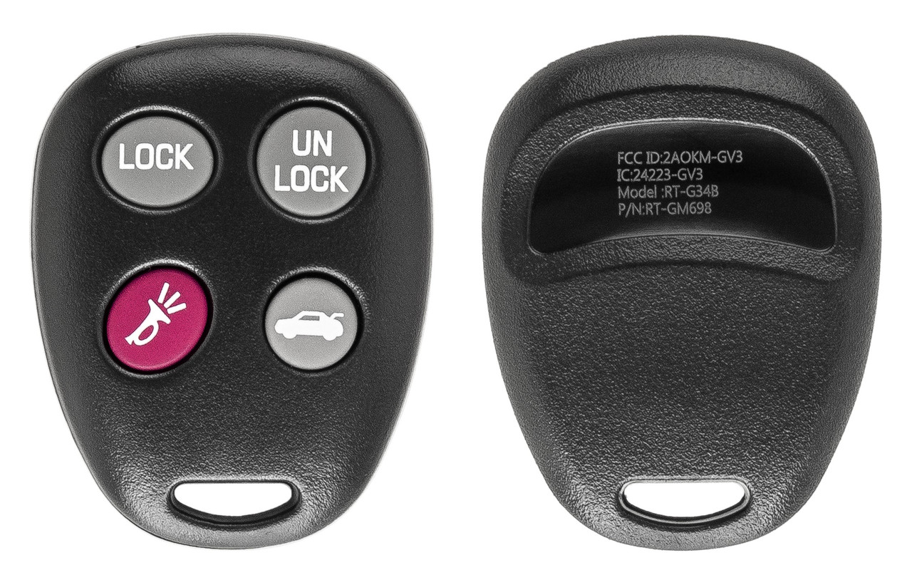 Replacement Saturn 4 Button Car Remote | ILCO RKE-GM-4B23