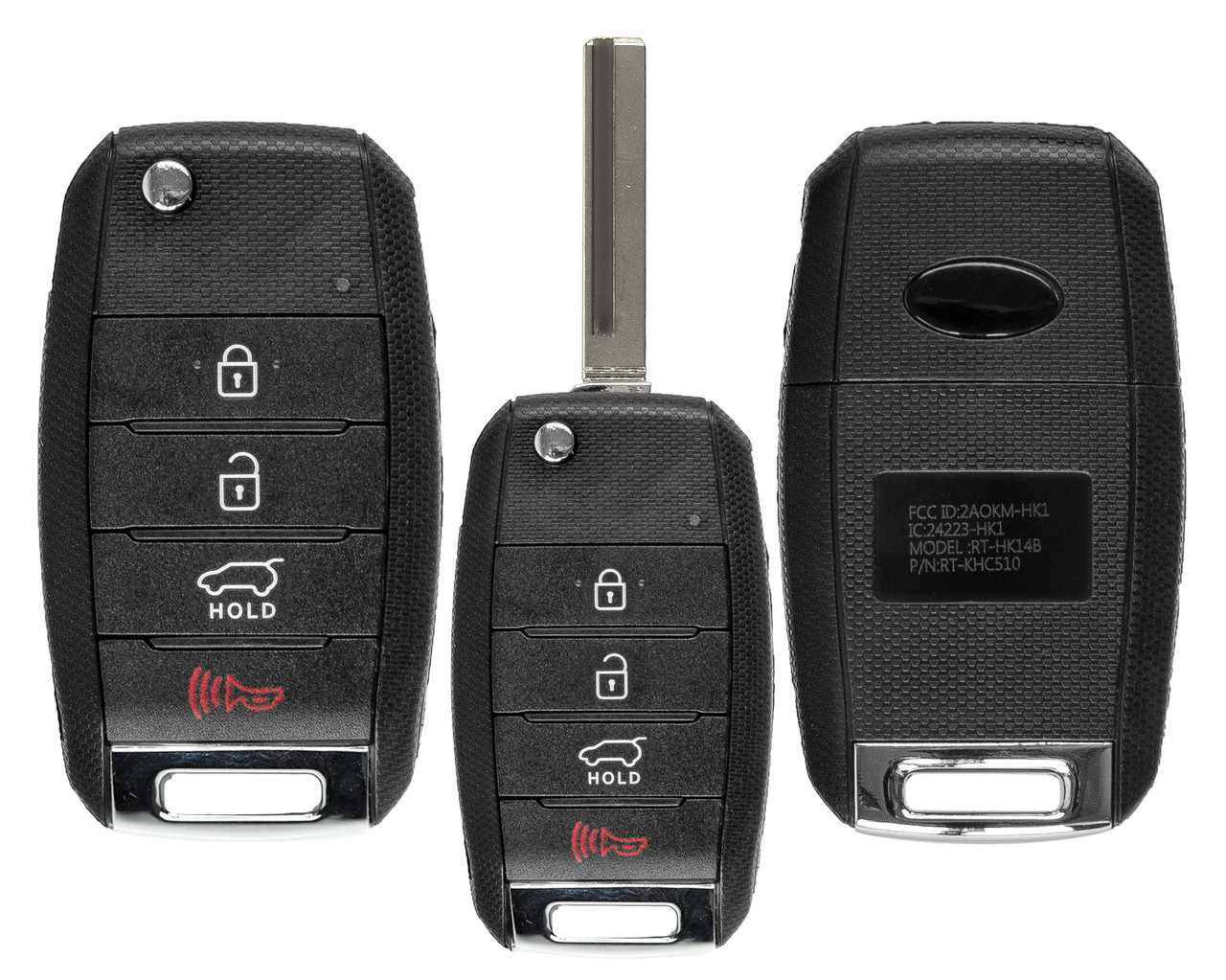 Replacement Kia 4 Button Car Key | ILCO FLIP-KIA-4B8