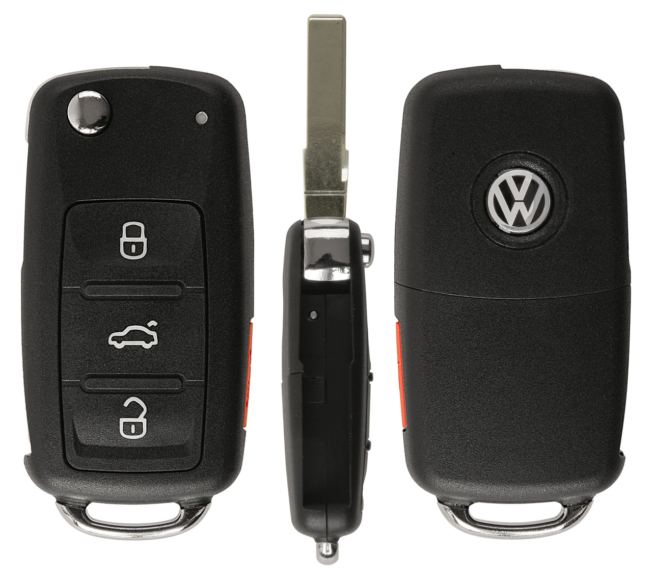 Replacement Volkswagen 4 Button Car Key | OEMR FLIP-VW-4B1